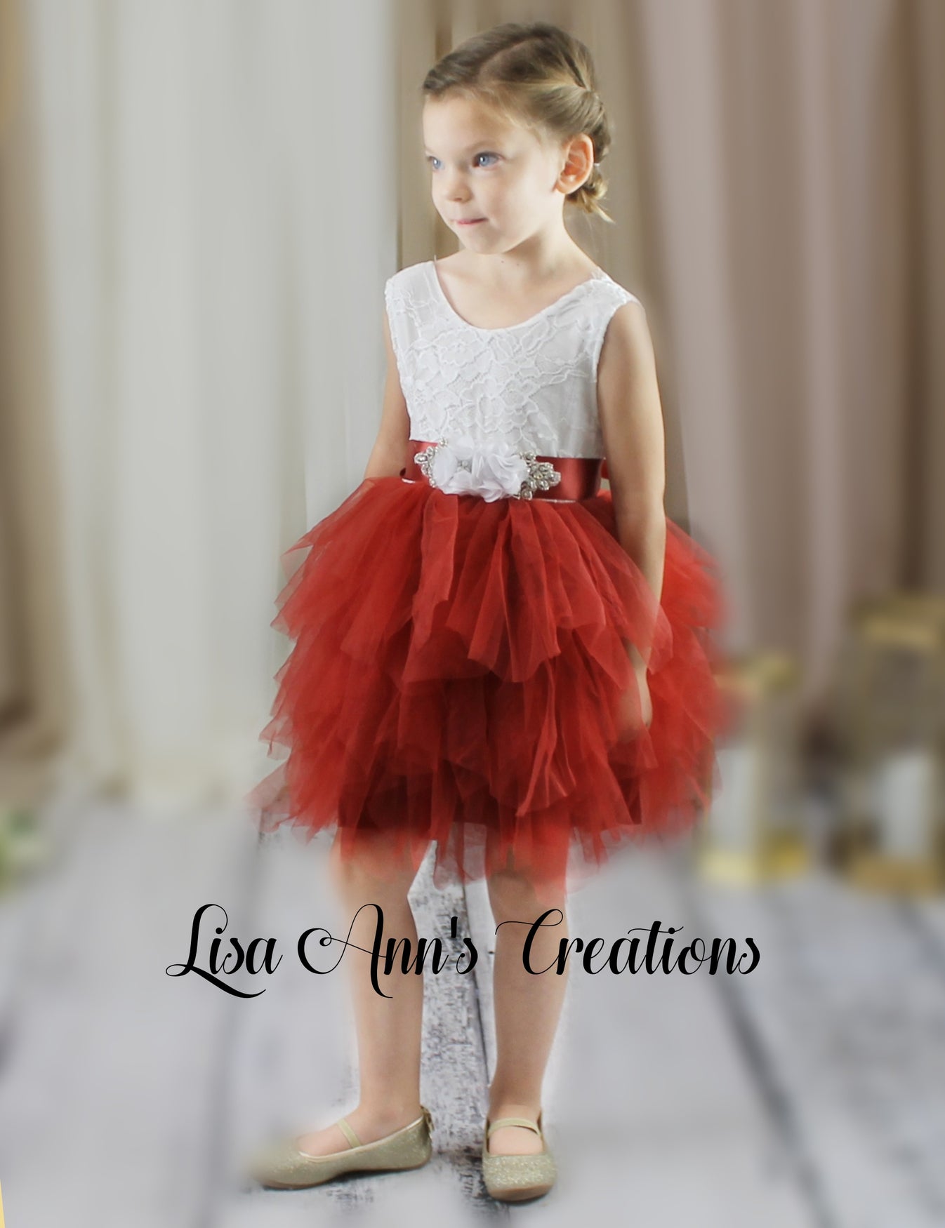 Flower Girl Dress Rust Sleeveless in Knee Length – Lisa Ann's Creations